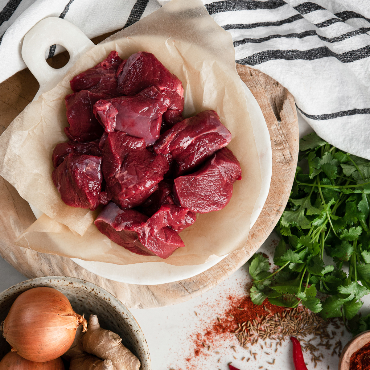 First Light Venison Diced Shoulder - Greenlea Butcher Shop