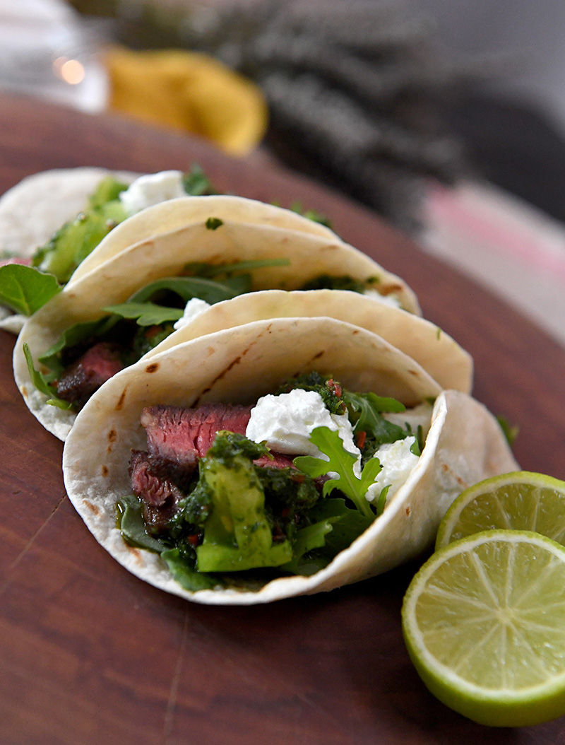 Steak Soft Taco with Chimichurri & Buffalo Cheese - Greenlea Butcher Shop
