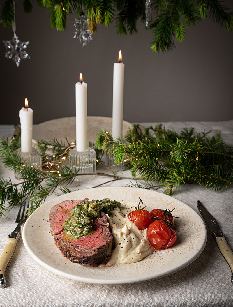 Scotch Fillet with Cauliflower Puree, Salsa Verde - Greenlea Butcher Shop